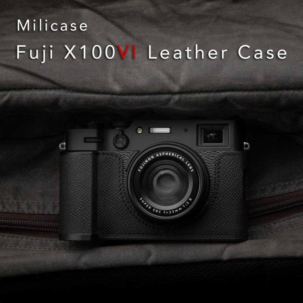 เคส Fuji X100VI Milicase สีดำ ฐานดำ Leather Case - CamGadgetWorld